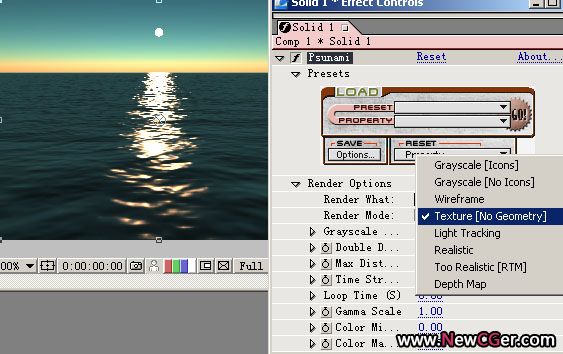 AE里做水的插件psunami v1.0下载及安装方法 « 新CG儿-AE插件下载网